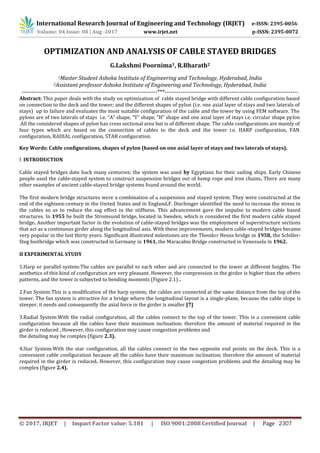 Optimization and Analysis of Cable Stayed Bridges | PDF