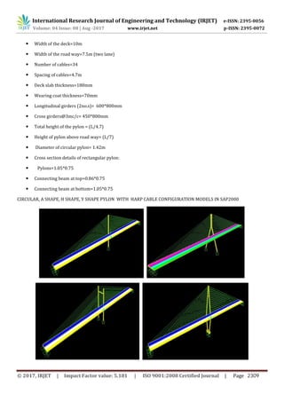 Optimization and Analysis of Cable Stayed Bridges | PDF