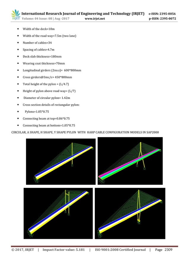 Optimization and Analysis of Cable Stayed Bridges | PDF