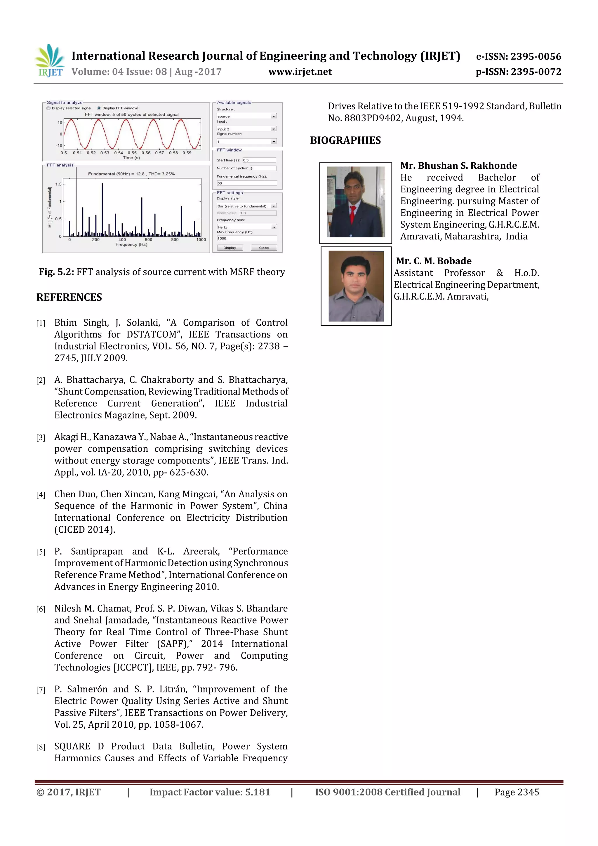 Harmonic Mitigation using Modified Synchronous Reference Frame Theory | PDF