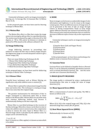 Deblurring Image and Removing Noise from Medical Images for Cancerous Diseases using a Wiener ...