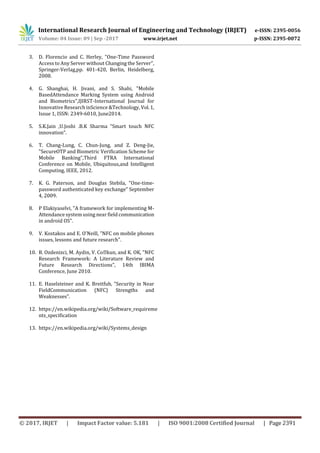 Android Application for Mobile Attendance using NFC | PDF