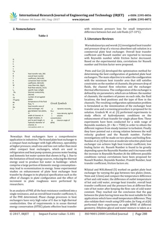 Experimental Investigation of Brazed Plate Heat Exchanger for Small Temperature Difference | PDF