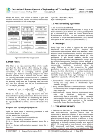 Improved Weighted Least Square Filter Based Pan Sharpening using Fuzzy Logic | PDF | Graphics ...