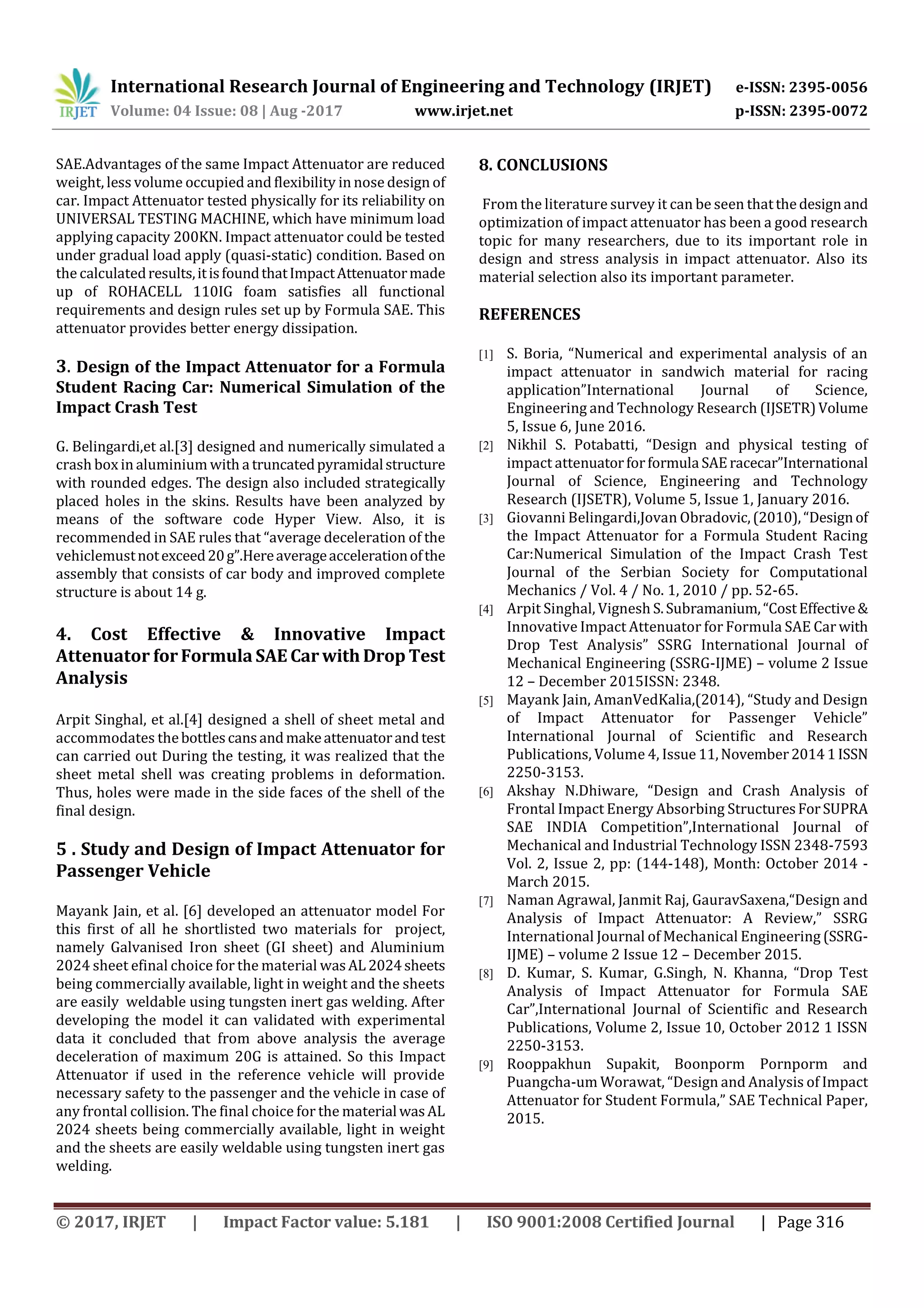 An Overview of Design Optimization of Impact Attenuator for Racing Car | PDF | Performance Cars ...