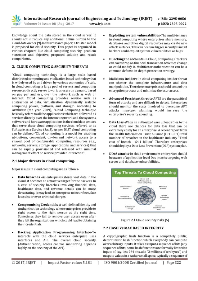 A Trusted Tpa Model To Improve Security And Reliability For Cloud Storage Pdf
