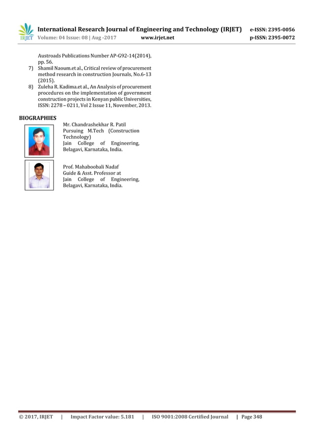 Study on Procurement Method Selection Procedure in Construction Industry | PDF