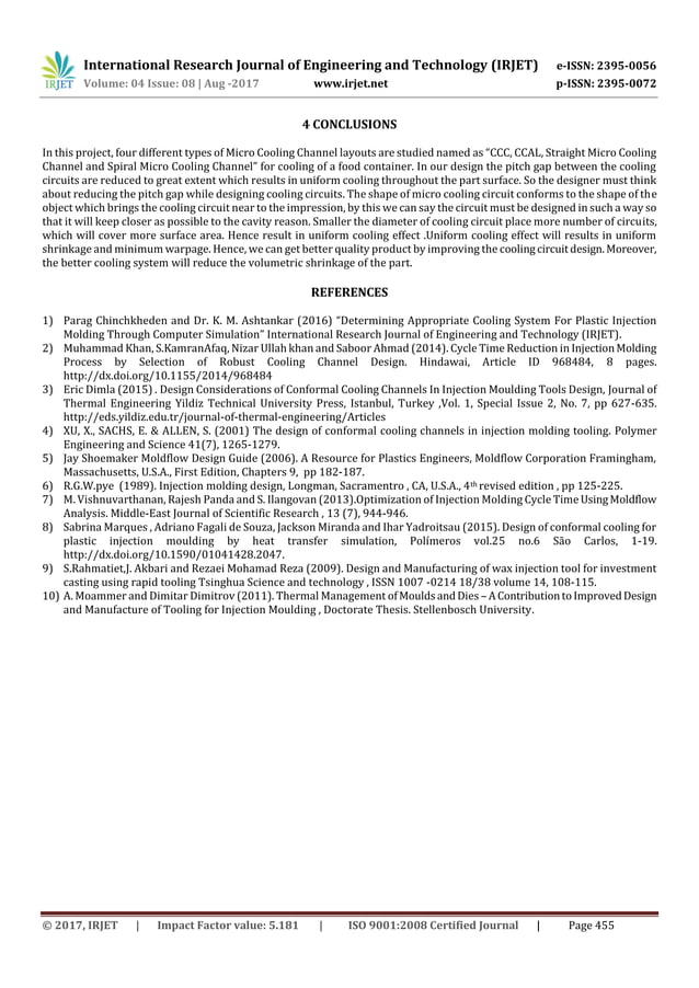 Design of Micro Cooling Channel for Plastic Injection Moulding by using ...