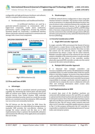 Software Defined Network Based Internet on thing Eco System for Shopfloor | PDF