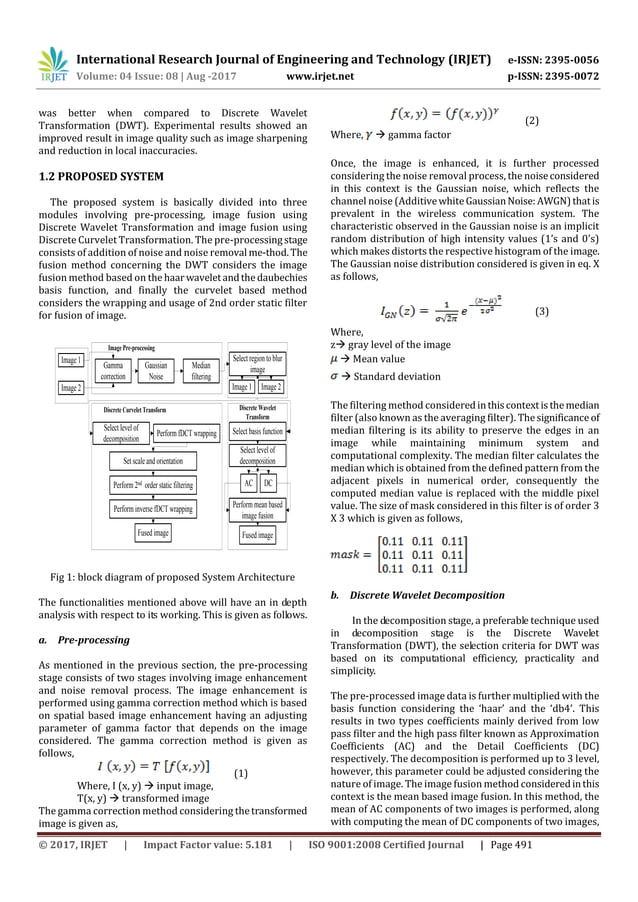 Fusion Of Images Using Dwt And Fdct Methods Pdf 5563