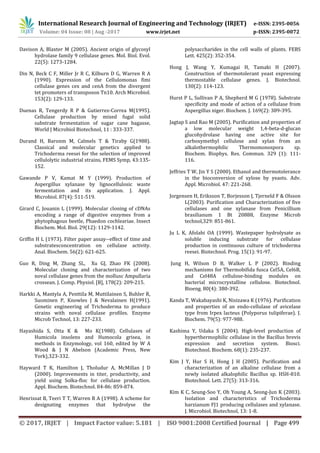 Bioconversion of Cellulosic Materials by the action of Microbial ...