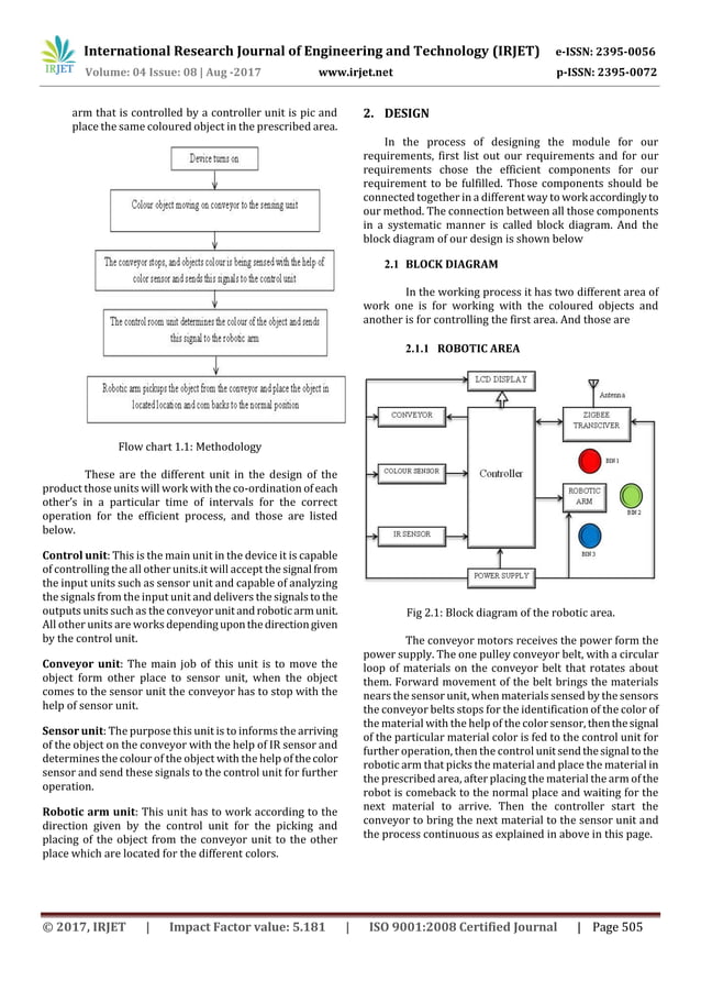 Colour Sensor Based Object Sorting Robot | PDF