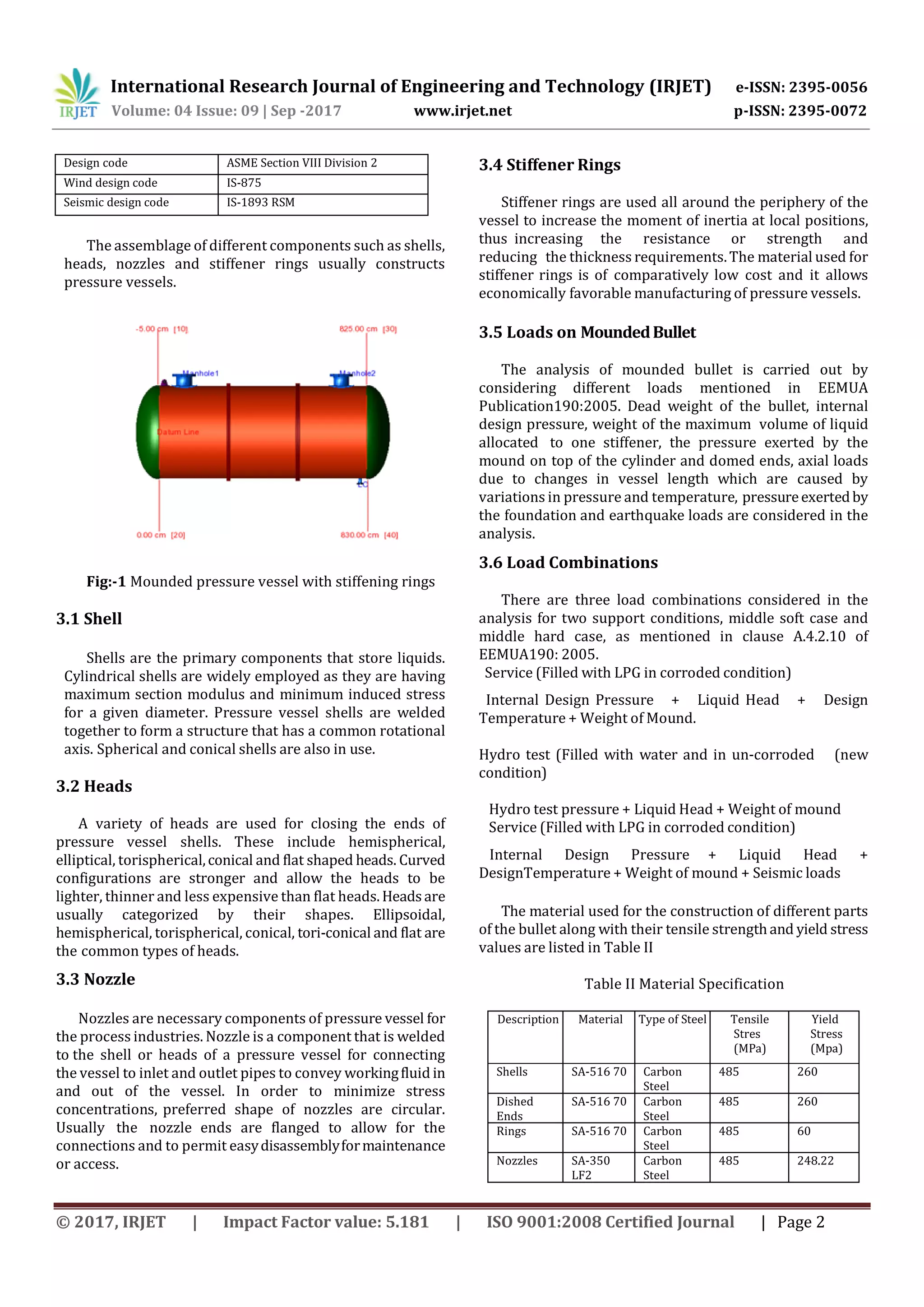Stiffening Ring Design on PV Elite for External Pressure Acting on Thin ...