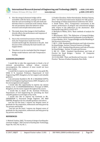 Study on Integral Bridge with Composite deck for IRC Standards | PDF