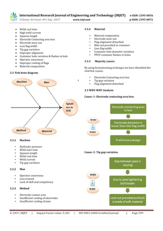Reduction of Splatters in Intercell Welding of a Lead Acid Battery | PDF