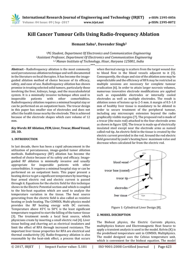 Kill Cancer Tumour Cells using Radio-Frequency Ablation | PDF