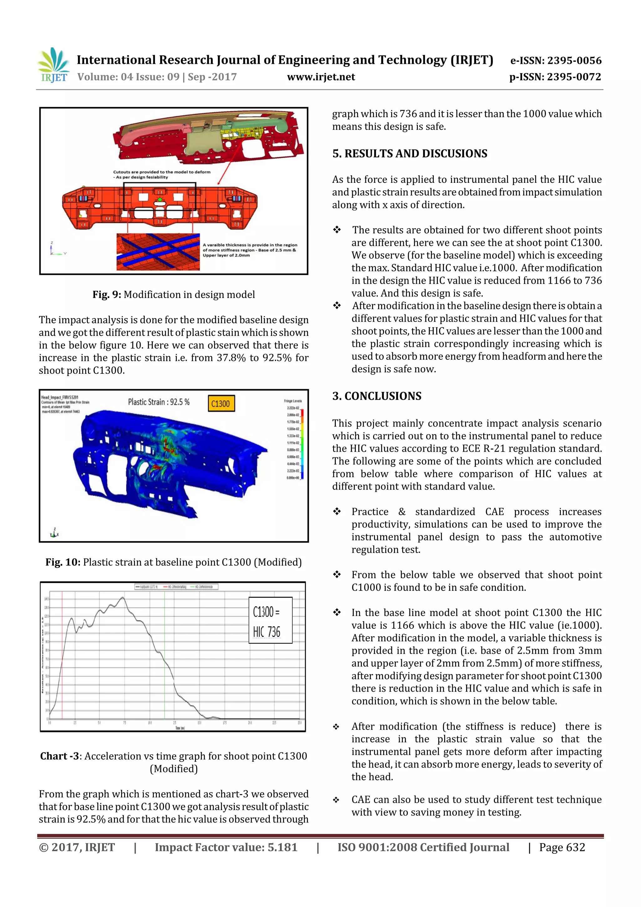 Optimization of Instrumental Panel to Reduce Traumatic Brain Injury | PDF