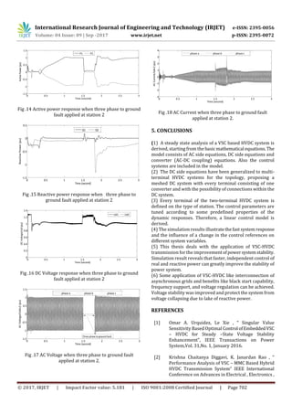 Steady State Fault Analysis of VSC- HVDC Transmission System | PDF