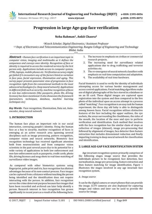 Progression in Large Age-Gap Face Verification | PDF