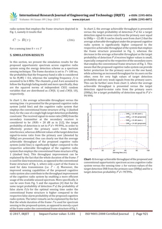 Enhancement of Throughput & Spectrum Sensing of Cognitive Radio Networks | PDF