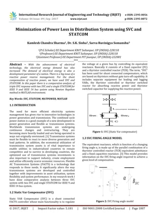 Minimization of Power Loss in Distribution System using SVC and STATCOM | PDF