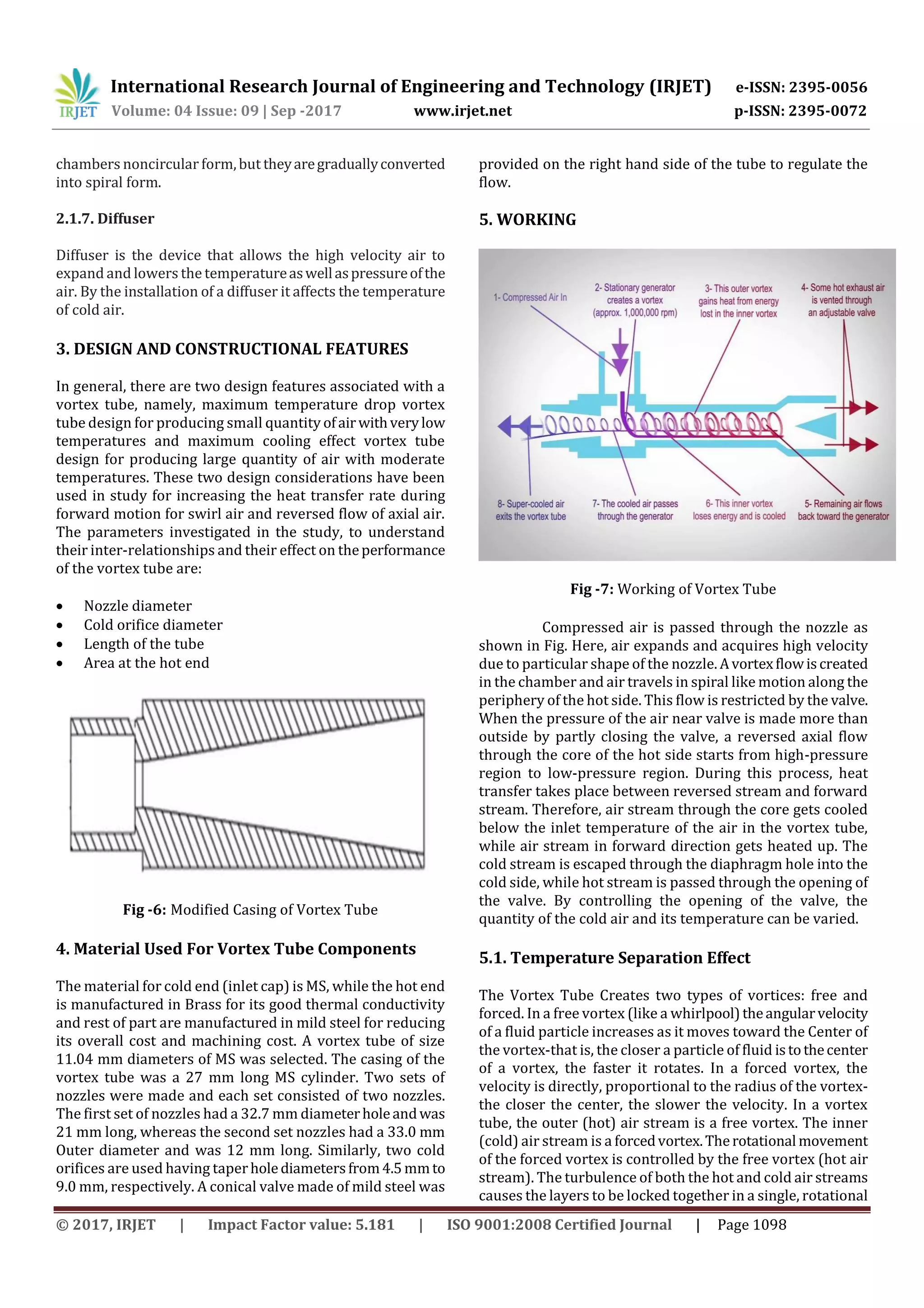 A Review of Vortex Tube Refrigeration System | PDF