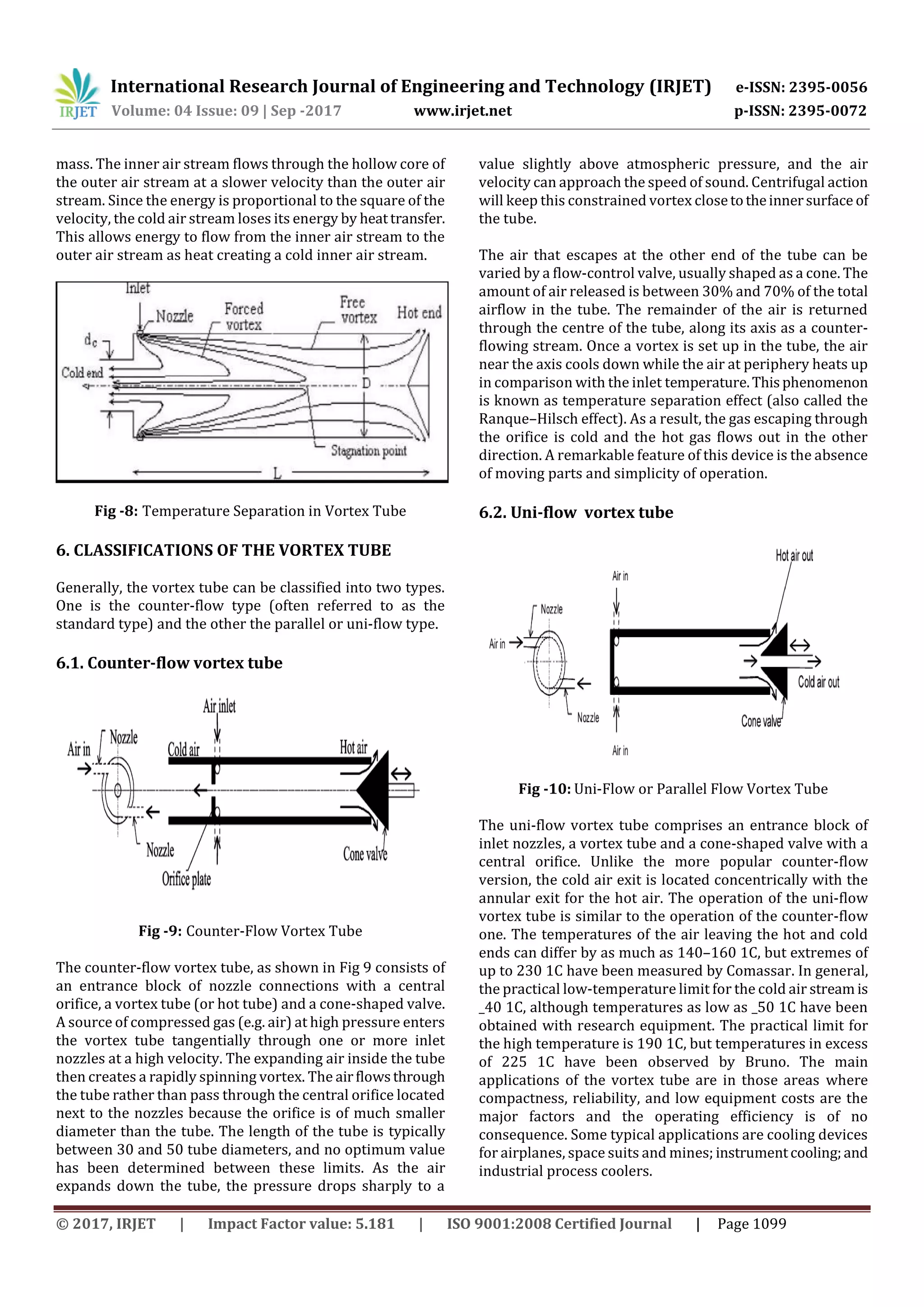 A Review of Vortex Tube Refrigeration System | PDF