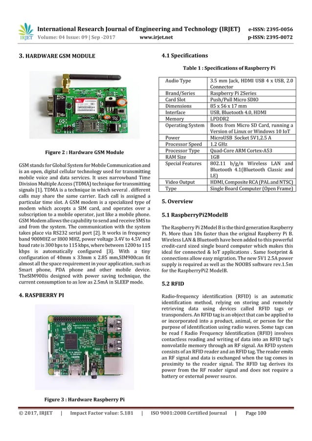 Time Table Management System using Raspberry PI and RFID | PDF