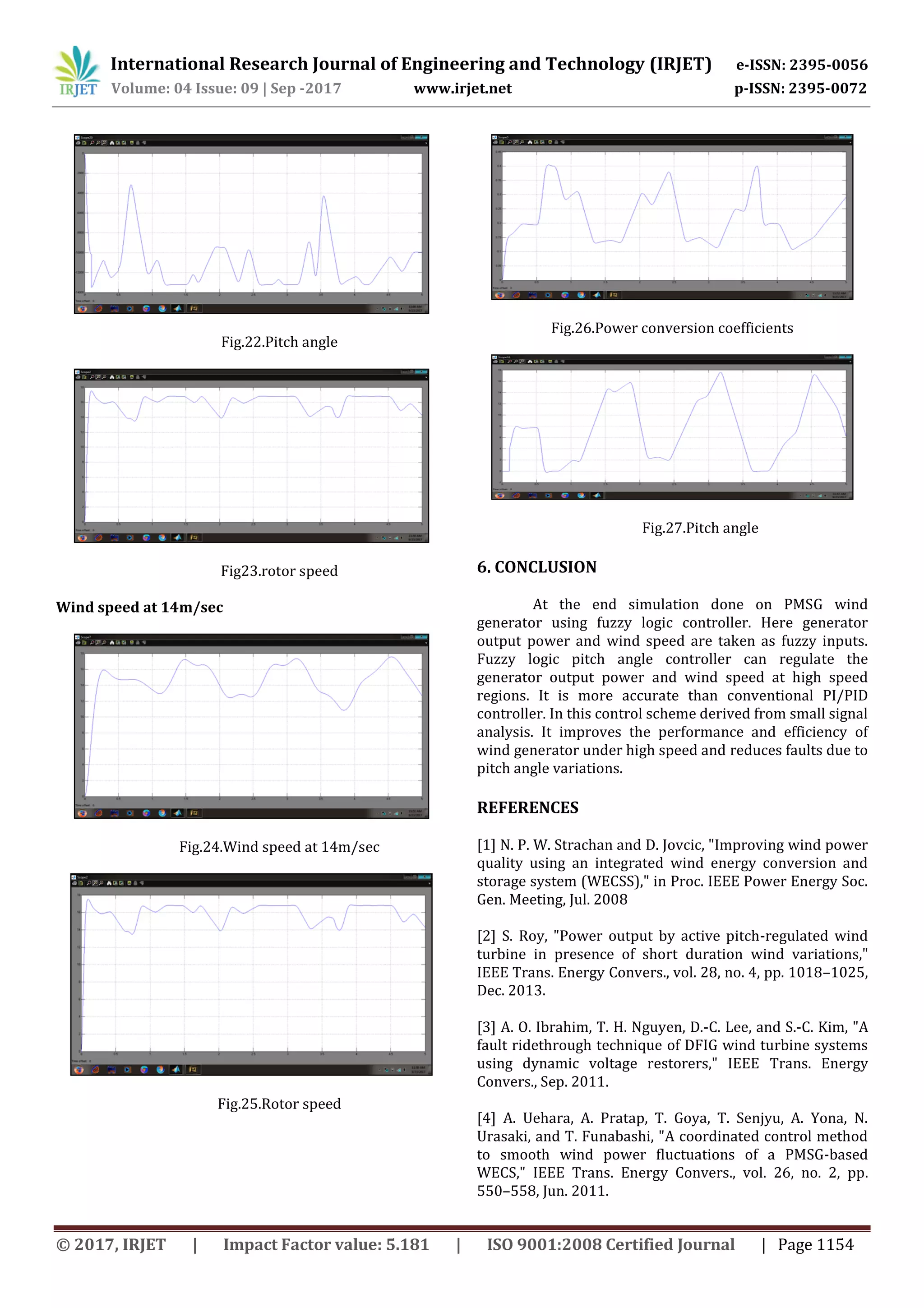 Aero Dynamic Power Control of Permanent Magnet Synchronous Generator using Fuzzy Logic Pitch ...