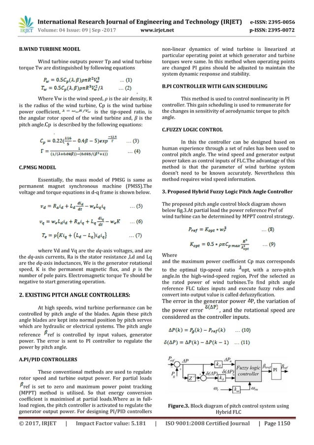 Aero Dynamic Power Control of Permanent Magnet Synchronous Generator using Fuzzy Logic Pitch ...