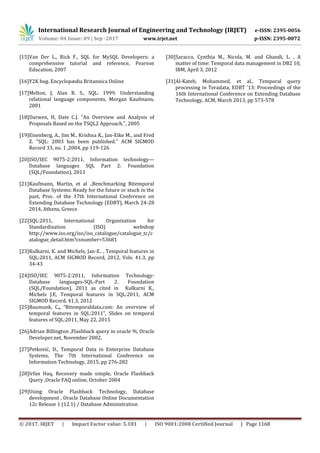 SQL and Temporal Database Research: Unified Review and Future Directions | PDF