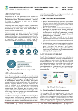 Reverse Logistics and Remanufacturing in Industry | PDF