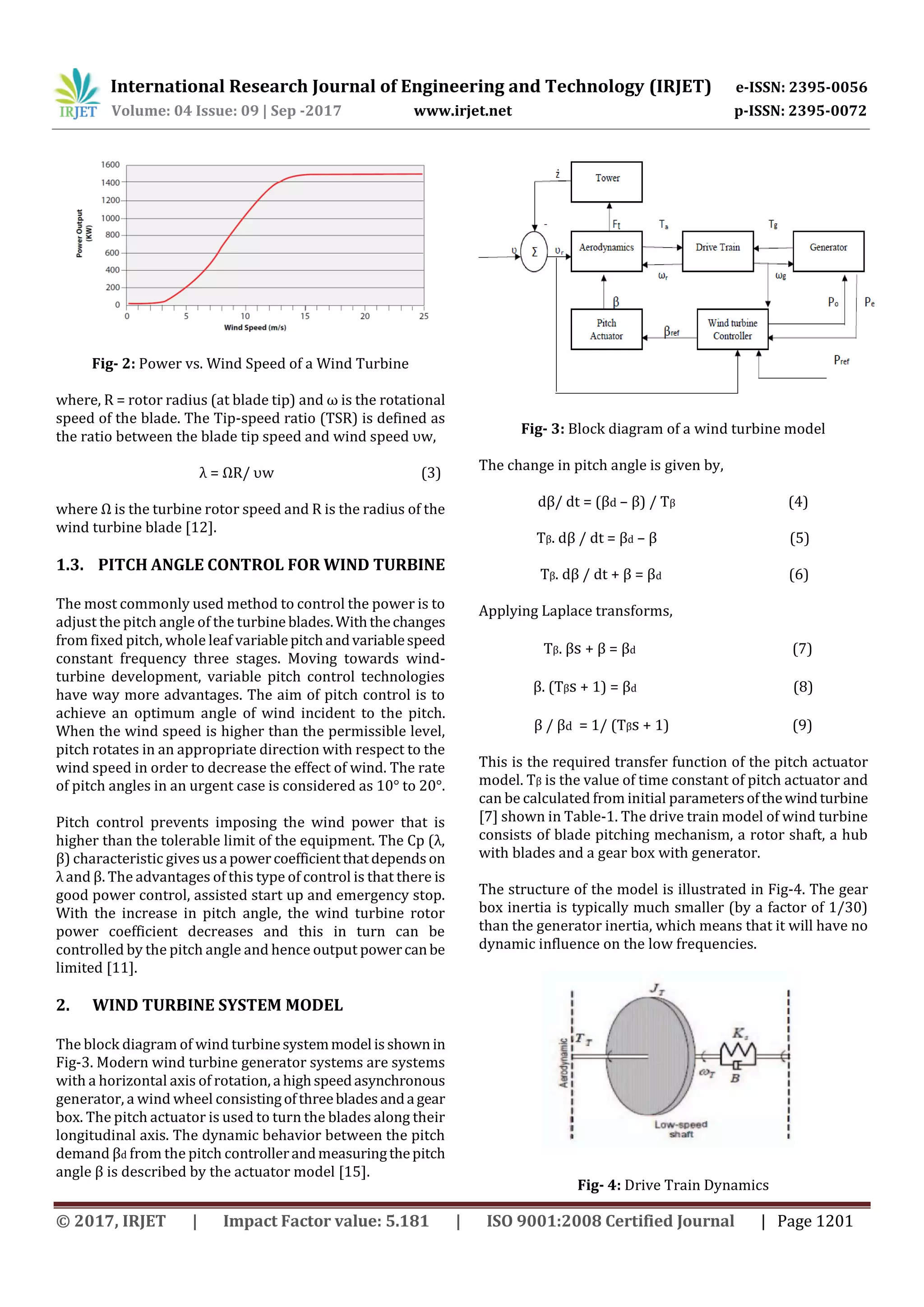 Fuzzy Logic Pitch Control of Variable Speed Wind Turbine | PDF