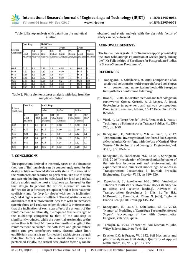 Integrated Methodology for the Seismic Design of Reinforced Embankments ...