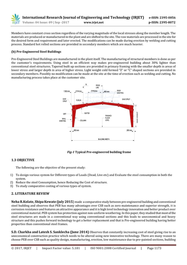 Comparative Study of Pre-Engineered Building and Conventional Steel ...