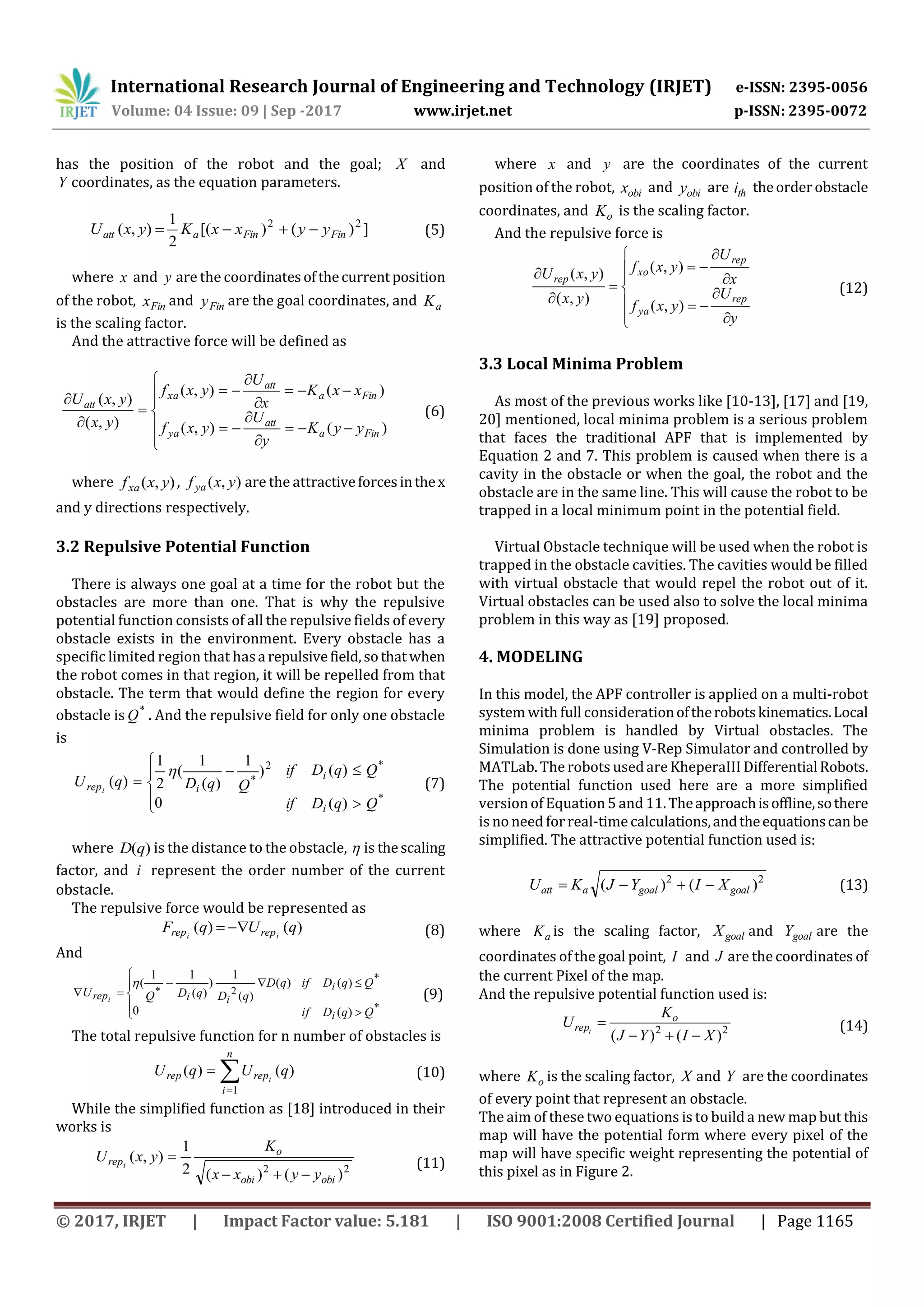 A Global Integrated Artificial Potential Field/Virtual Obstacles Path ...