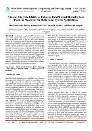 A Global Integrated Artificial Potential Field/Virtual Obstacles Path Planning Algorithm for ...