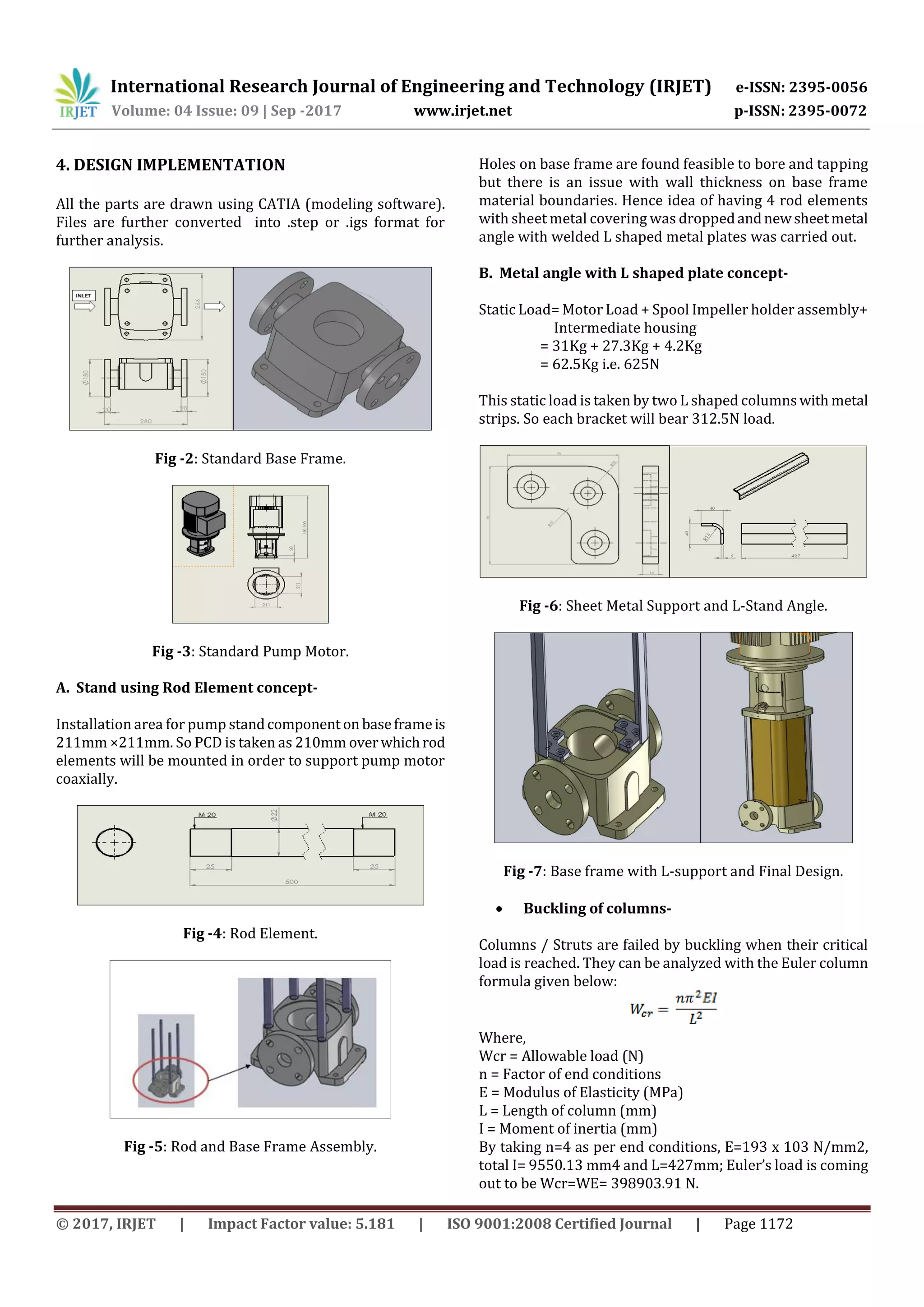 Design and Analysis of Vertical Industrial Pump Casing Stand | PDF