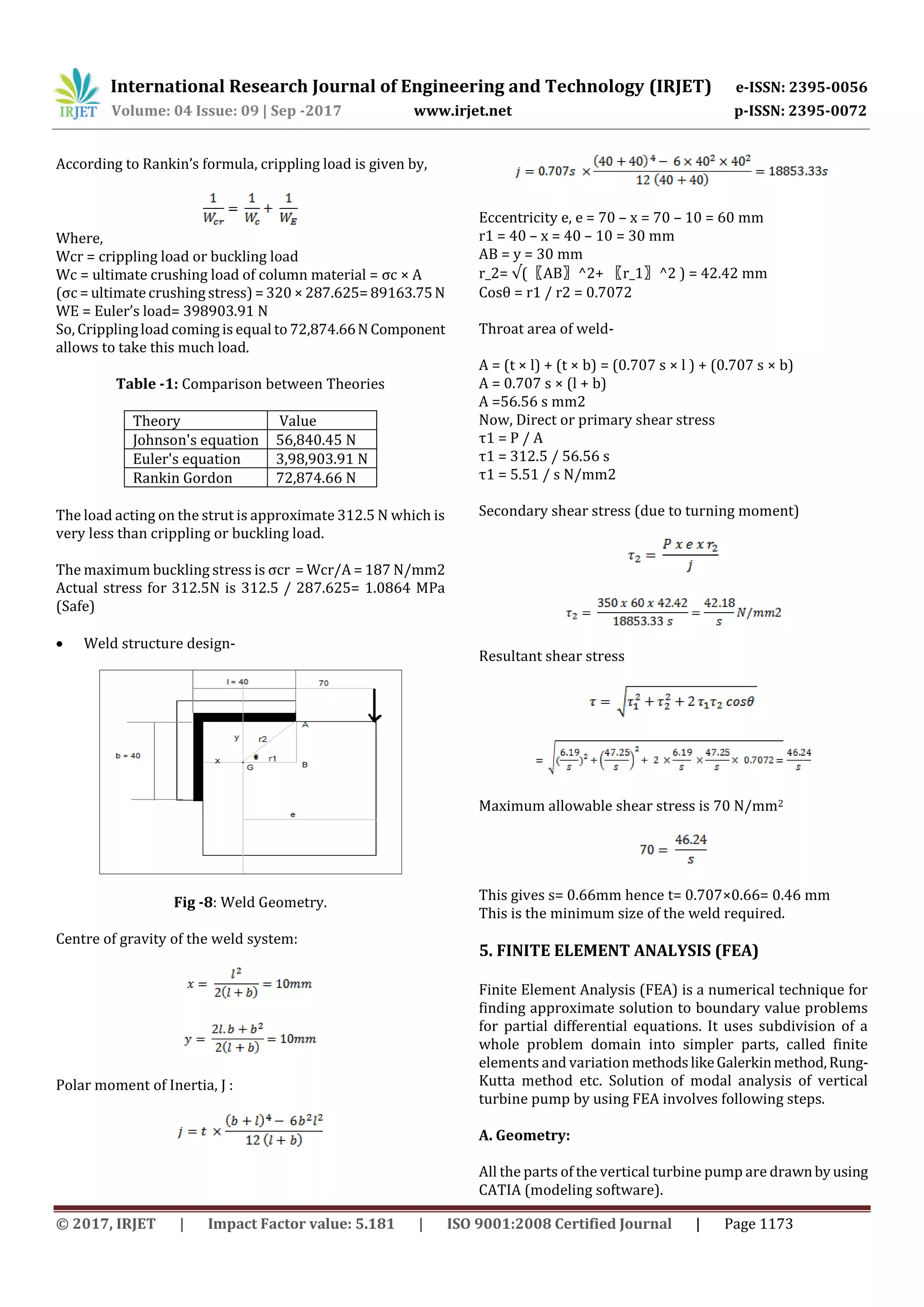 Design and Analysis of Vertical Industrial Pump Casing Stand | PDF