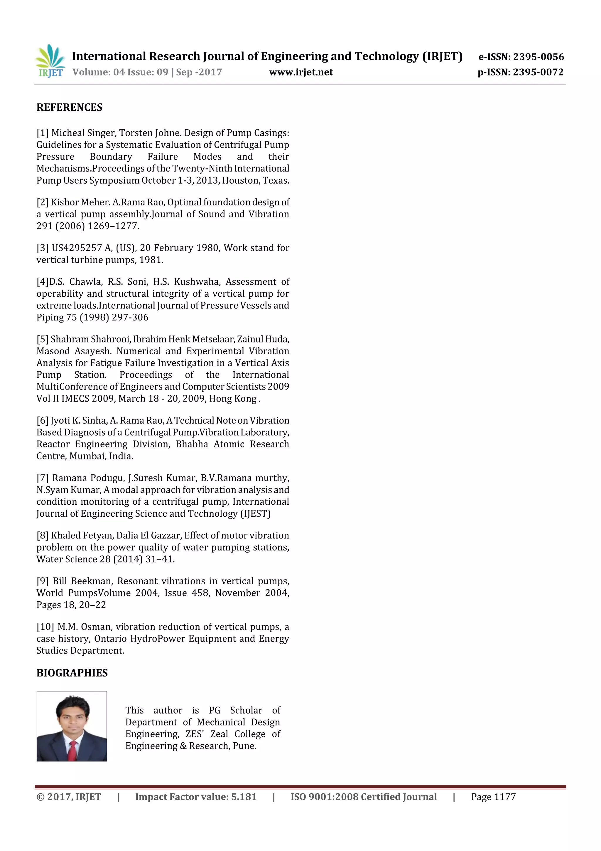 Design and Analysis of Vertical Industrial Pump Casing Stand | PDF