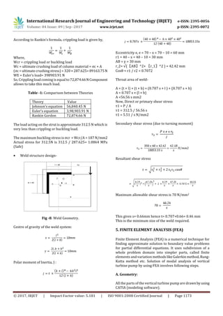 Design and Analysis of Vertical Industrial Pump Casing Stand | PDF