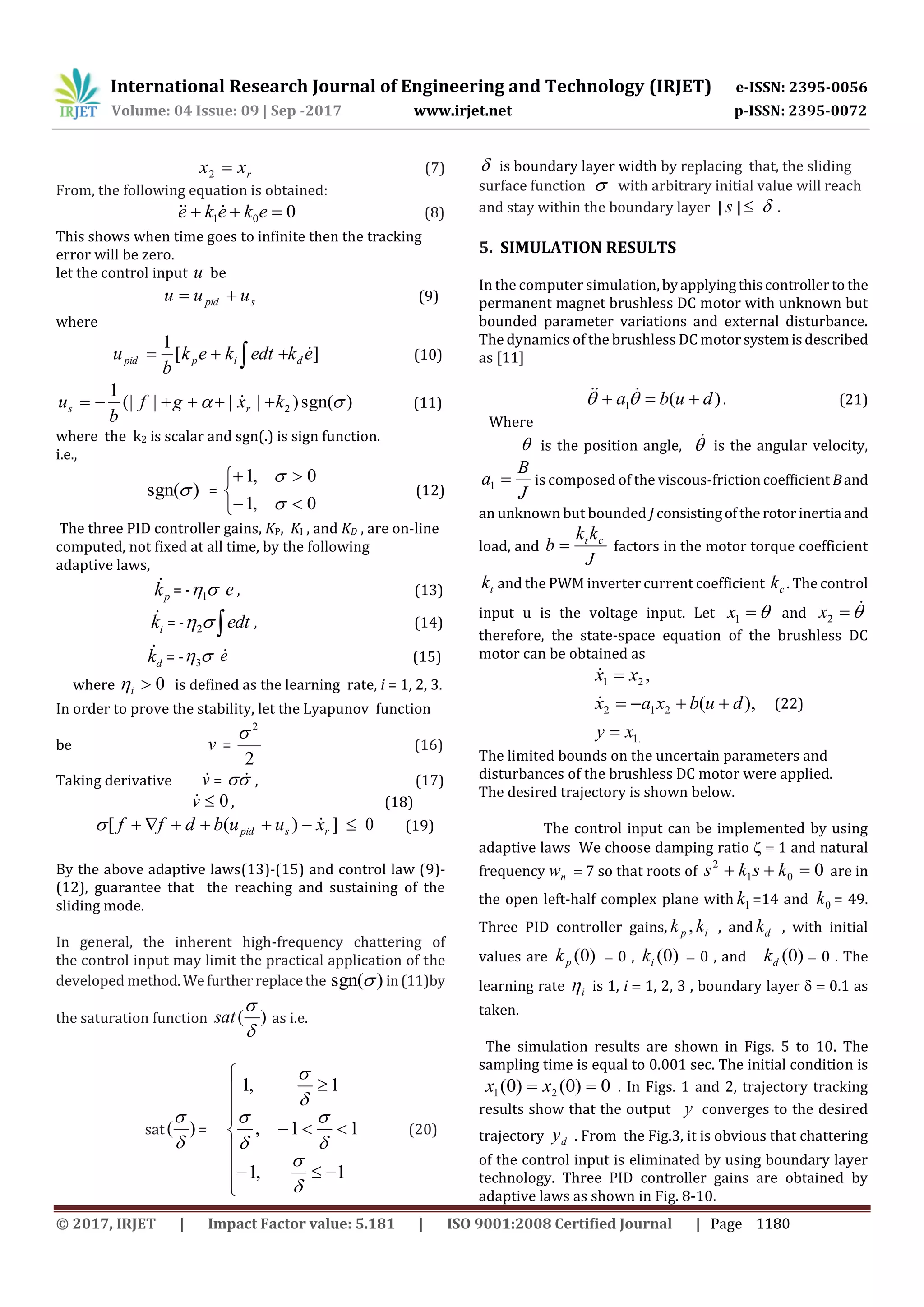 Design Of Adaptive Sliding Mode Control With Fuzzy Controller And Pid Tuning For Uncertain