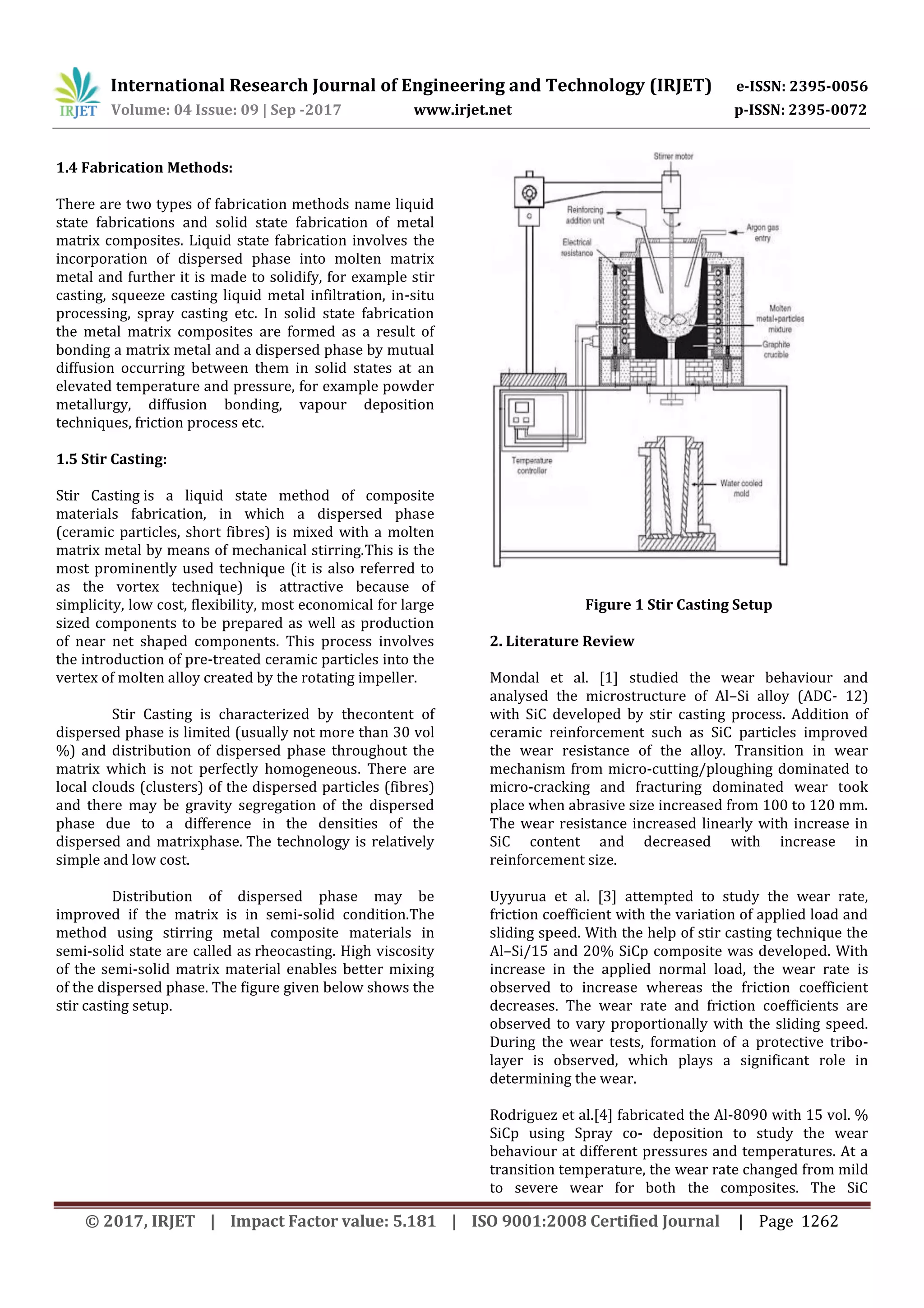 A Review on Mechanical and Wear Behaviour of Aluminium Metal Matrix ...