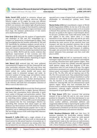 Design of Secondary Air Injection System in Lower CC Engines- A Review ...