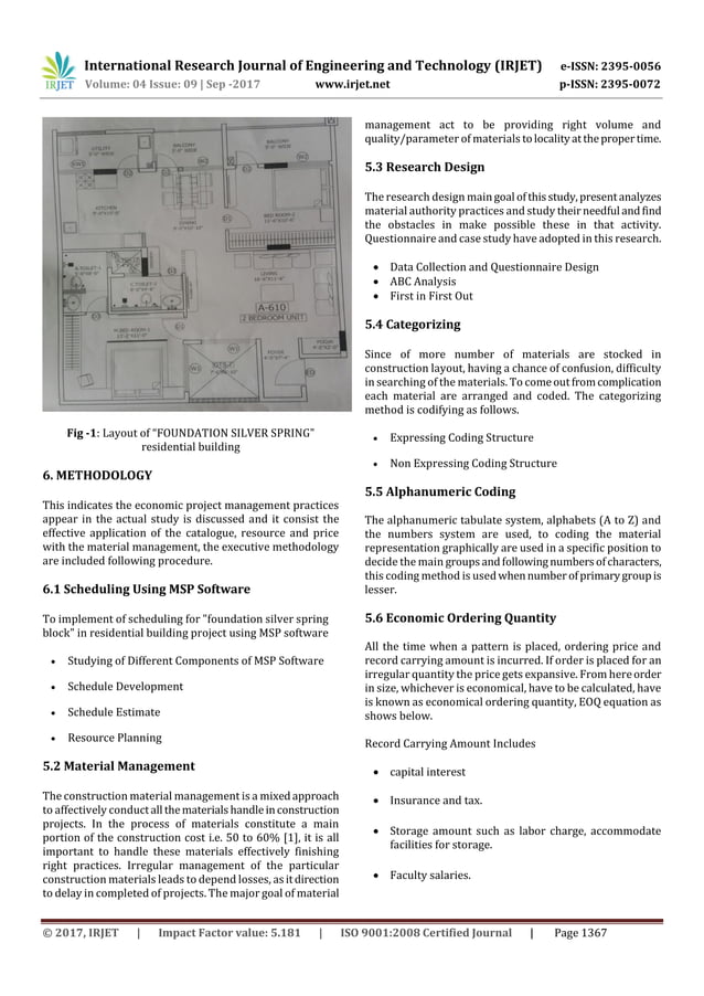 Material Management Practices of “Foundation Silver Spring” Residential ...