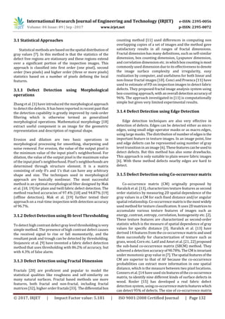 A Review on Fabric Defect Detection Techniques | PDF | Needlework | Arts and Crafts