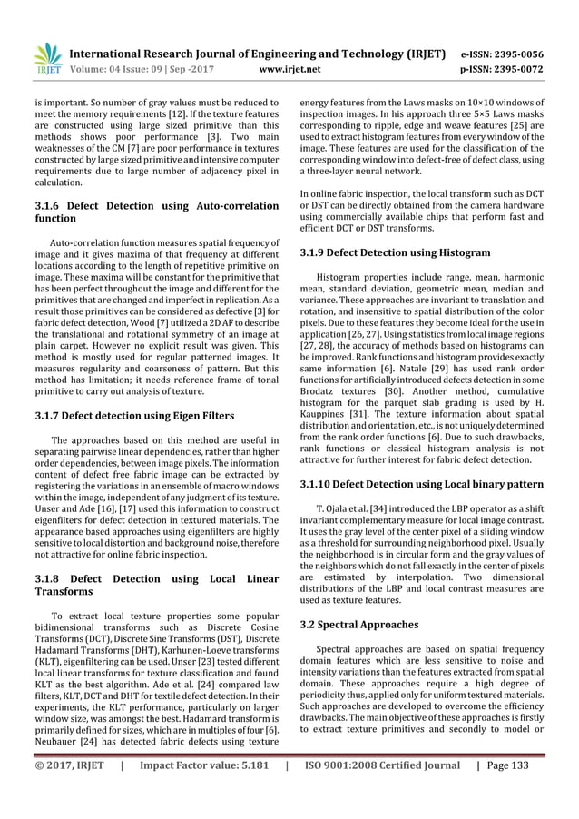 A Review On Fabric Defect Detection Techniques Pdf