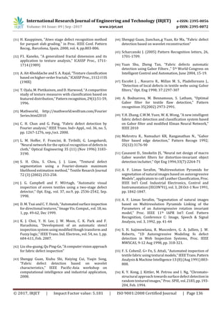 A Review on Fabric Defect Detection Techniques | PDF | Needlework | Arts and Crafts