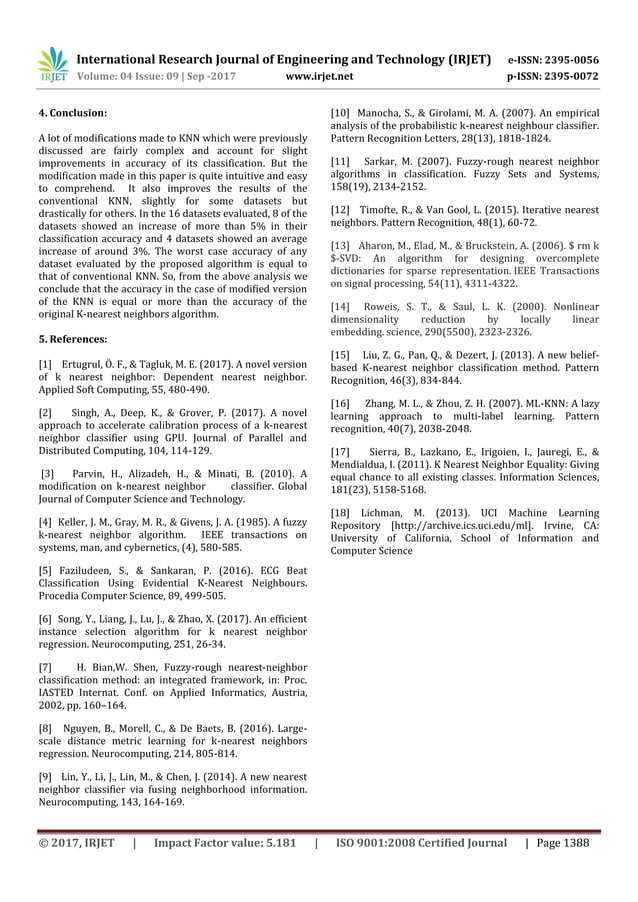 Enhancing Classification Accuracy Of K Nearest Neighbors Algorithm Using Gain Ratio Pdf
