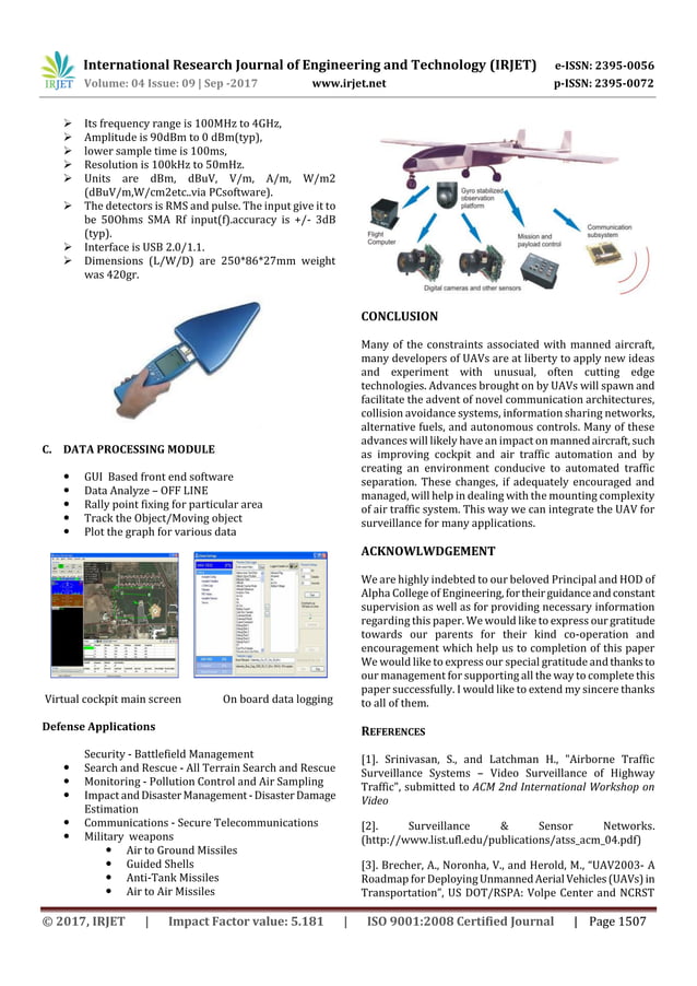Overview of Design and Integration of Unmanned Aerial Vehicle Aircraft for Surveillance (Defense ...